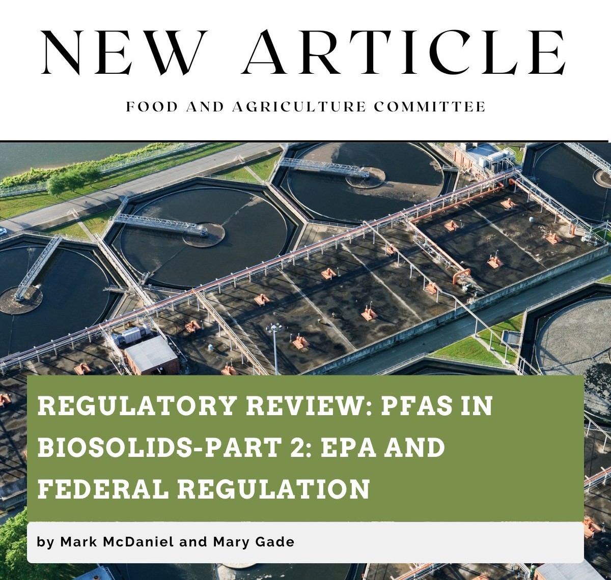 Regulatory Review: PFAS in Biosolids–Part 2: EPA and Federal Regulation | AlterEcho